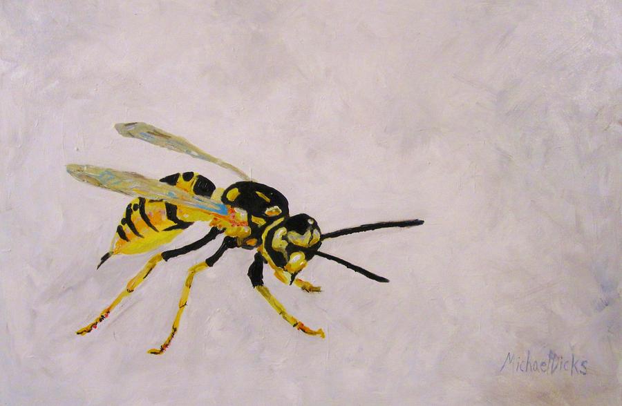 Yellow Jacket Painting by Michael Dicks - Fine Art America