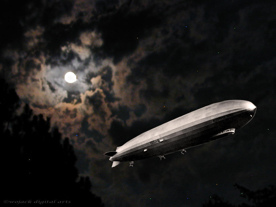 Zeppelin Moon Photograph by Walt Jackson - Fine Art America