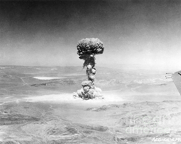 Black And White Bomb Explosion