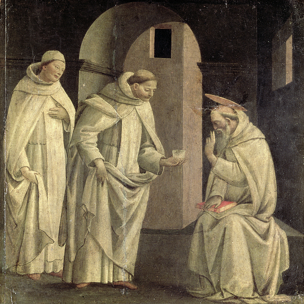 Scenes From The Life Of St. Benedict: St. Benedict Blessing The Cup Of Poison Which Shatters ...