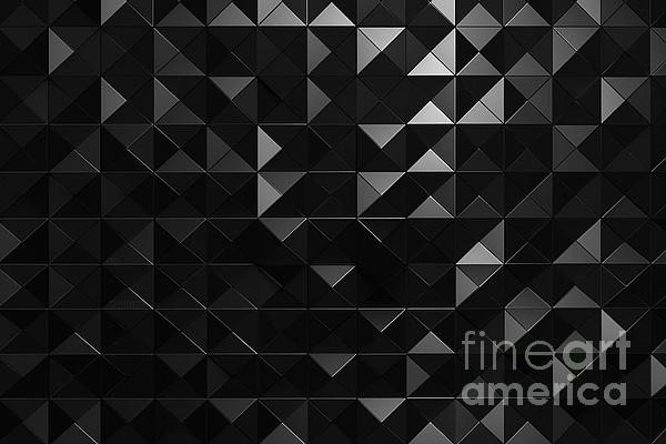 Seamless Rich Luxe Black Triangle Mosaic Pattern Backdrop Tileable Dark ...