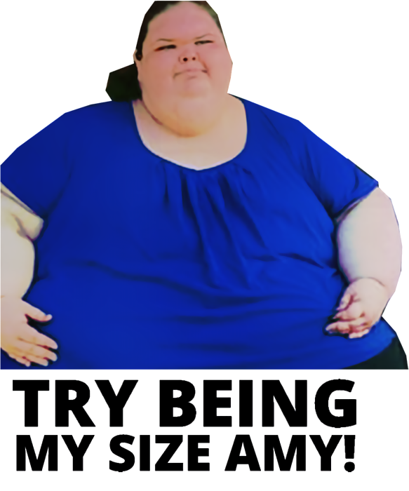 1000lb Sisters Tammy Try Being My Size Amy T Greeting Card By Turner Fox