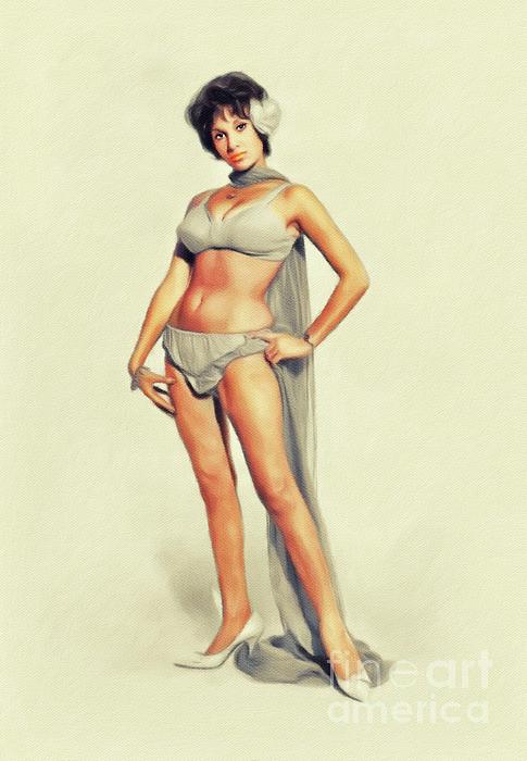 Yvonne Romain, Vintage Actress #3 Greeting Card by Esoterica Art Agency