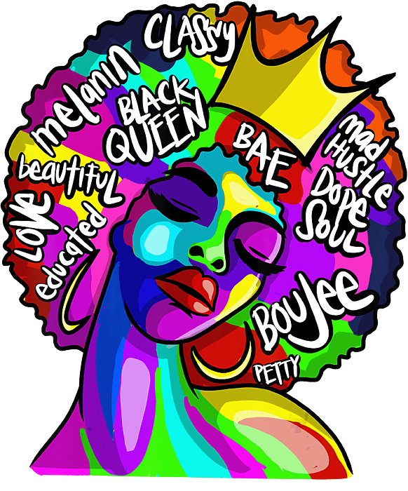 Black Queen Png Gold Glitter Afro Png Gold Black Girl