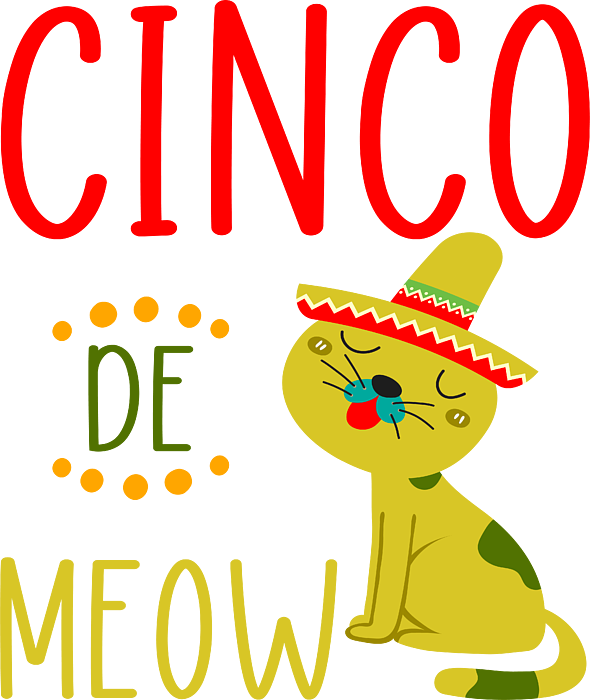 Cinco De Meow 5th Of May Mexican Pride Cat Lover Kitty Owner Greeting