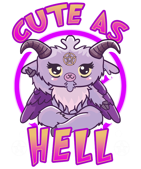 Cute As Hell Kawaii Anime Baphomet Kawaii Goth Pun T Shirt By The Perfect Presents Pixels