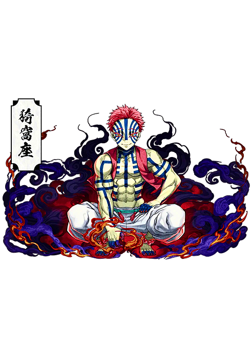 Demon Slayer - Akaza Greeting Card by Rosiana Rosiana