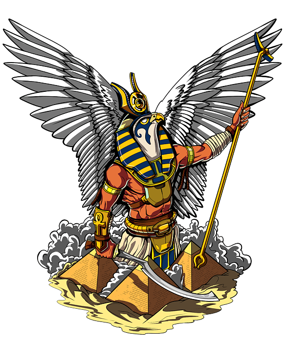 Egyptian God Horus Greeting Card By Nikolay Todorov