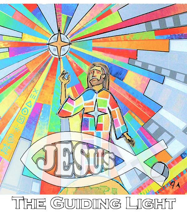 Jesus The Guiding Light Greeting Card by Jesus The Guiding Light