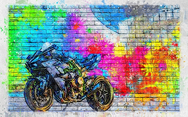 Kawasaki Ninja H2R side view sport bike gray japanese sportbikes ...