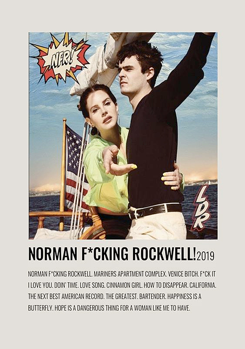 Norman F-cking Rockwell Lana Del Rey Greeting Card by Ultra Ploes Norman F-cking Rockwell Lana Del Rey Greeting Card by Ultra Ploes