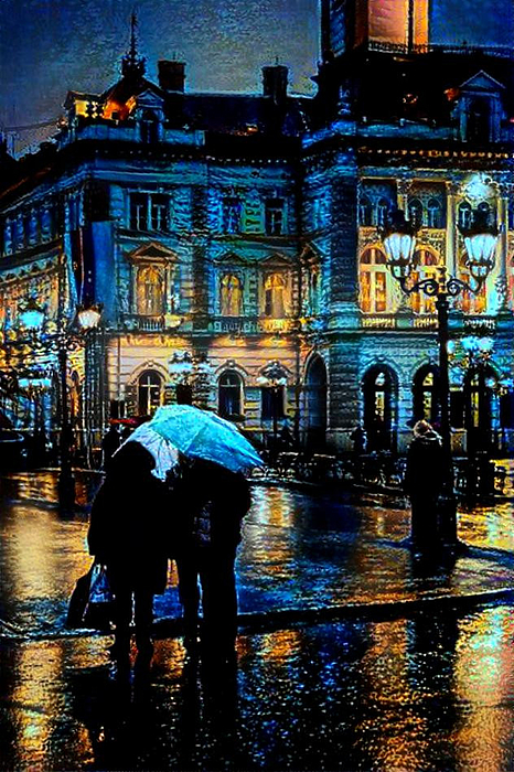 Rainy Night Blues Jigsaw Puzzle by Snap N Piks Fine Art America