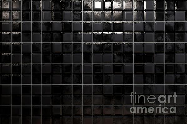 Seamless Modern Glossy Black Ceramic Tile Background Texture Luxury Shiny Natural Stone Mosaic