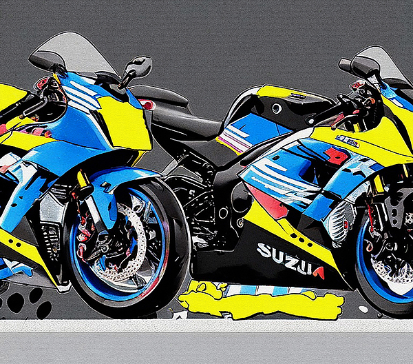Suzuki Gsxr1000 Honda Cbr1000rr Exterior Side View Racing Bikes Black Cbr1000rr Blue Gsxr1000 ...
