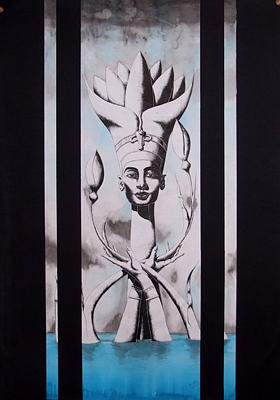 -nefertiti The Lotus In The Nile Drawing by Yasser Rostom - Fine Art ...