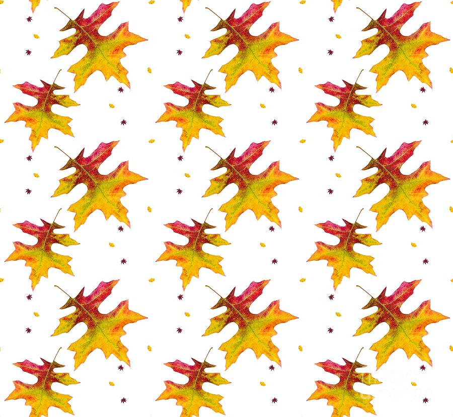 A tiled pattern that repeats seamlessly and features a Pin Oak leaf in ...