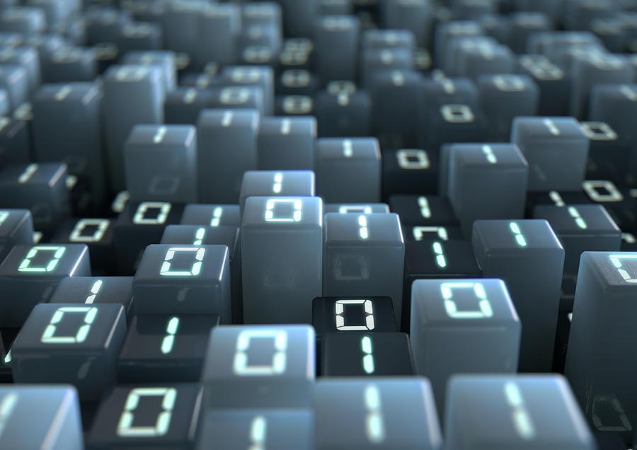 Binary Code Pixels Digital Art by Allan Swart - Fine Art America