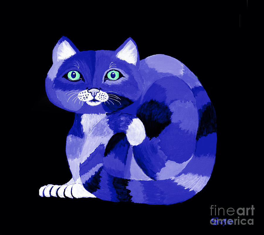 Blues Cat Painting by Nick Gustafson | Fine Art America