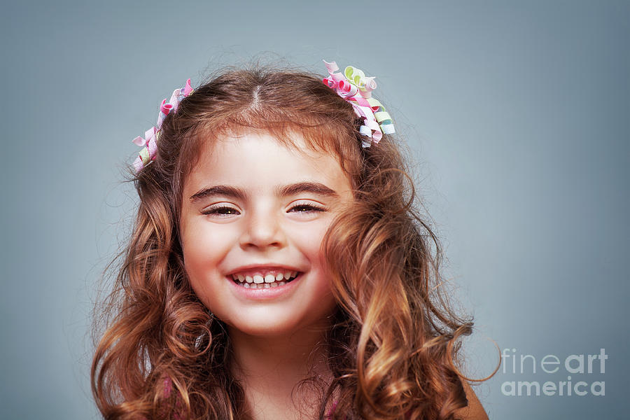 Cute happy little girl Photograph by Anna Om - Fine Art America