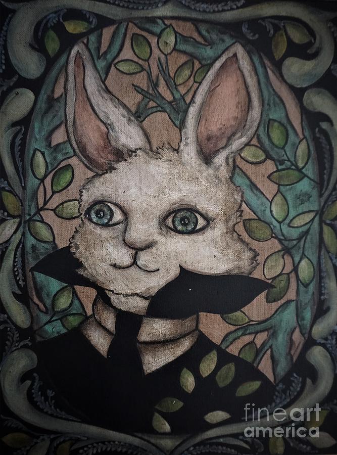 The Gentleman Rabbit Painting by Chris Jeanguenat | Fine Art America