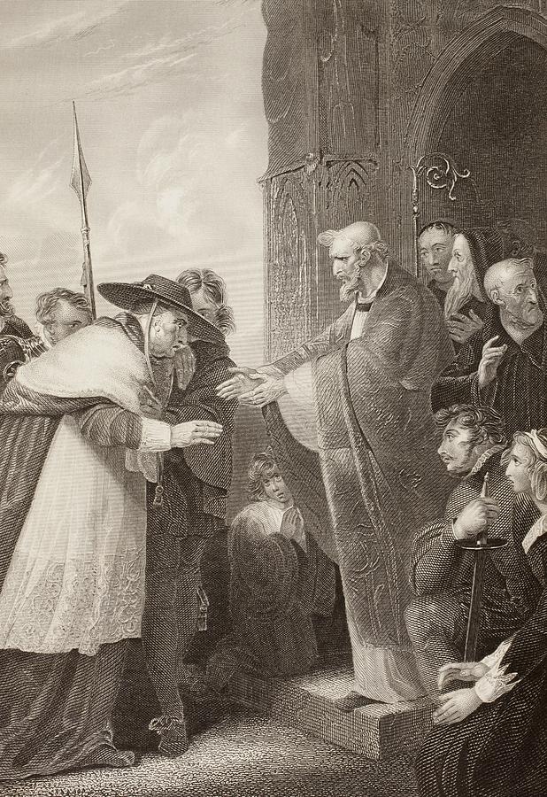 Thomas Cardinal Wolsey At Leicester #1 Drawing by Vintage Design Pics ...