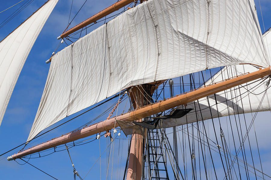 Vintage Tall Ship Rigging Photograph by Ken Wolter