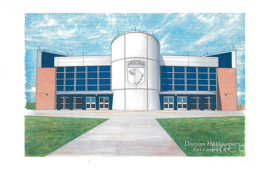 101st Airborne Division Headquarters Drawing by T Franz - Pixels