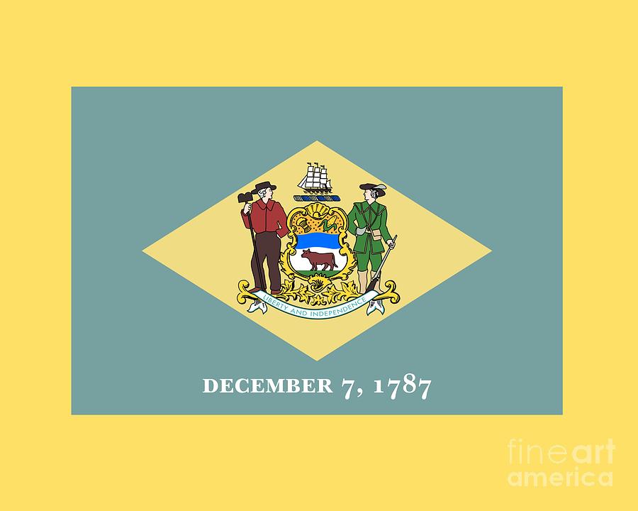 Delaware Flag Digital Art by Frederick Holiday - Fine Art America
