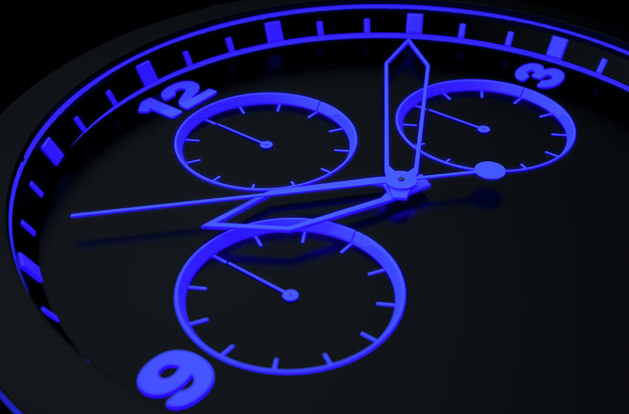 Neon Watch Face #2 Digital Art by Allan Swart - Pixels Merch