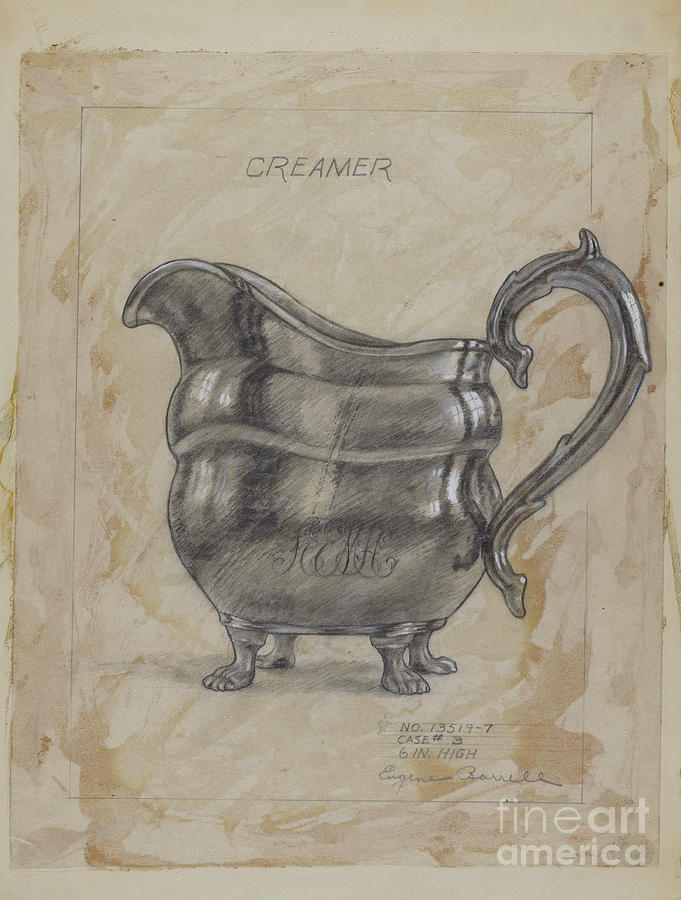 Silver Creamer Drawing by Eugene Barrell - Fine Art America