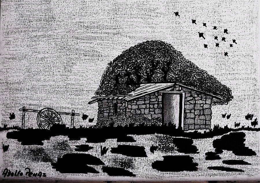 Tapera Drawing by Adolfo hector Penas alvarado - Fine Art America