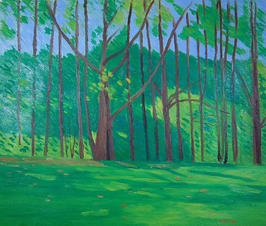 Tall Trees, Webster Park, 2012 Painting by Peter Devries | Fine Art America