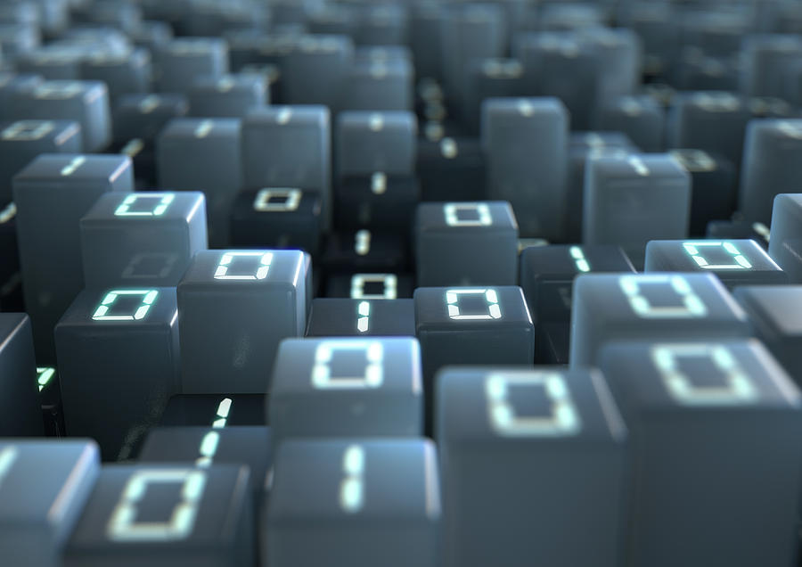 Binary Code Pixels Digital Art by Allan Swart - Fine Art America