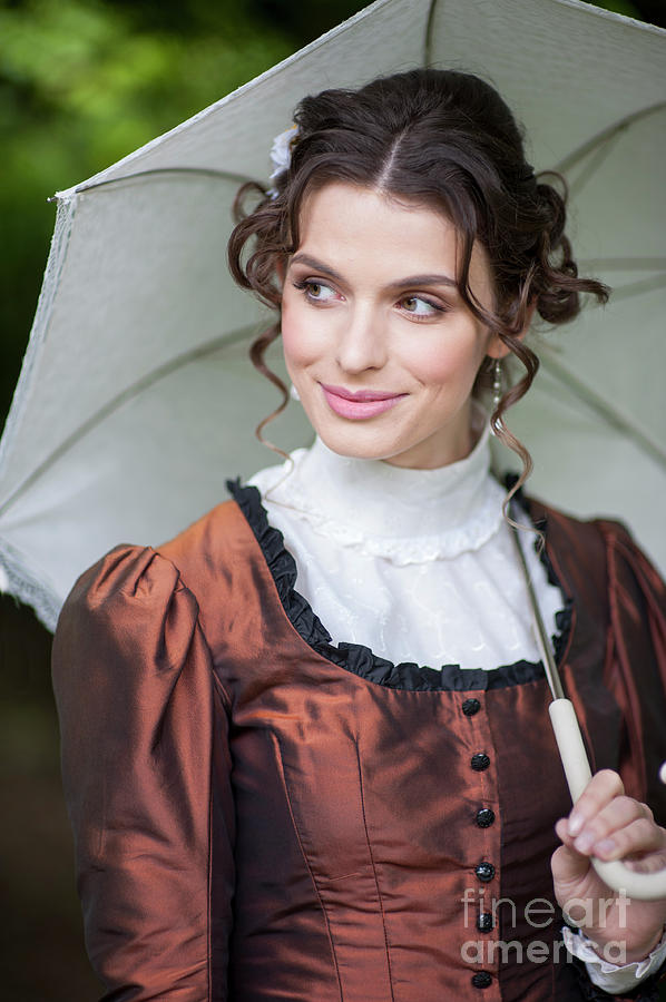 Victorian Woman With Parasol Photograph By Lee Avison Pixels