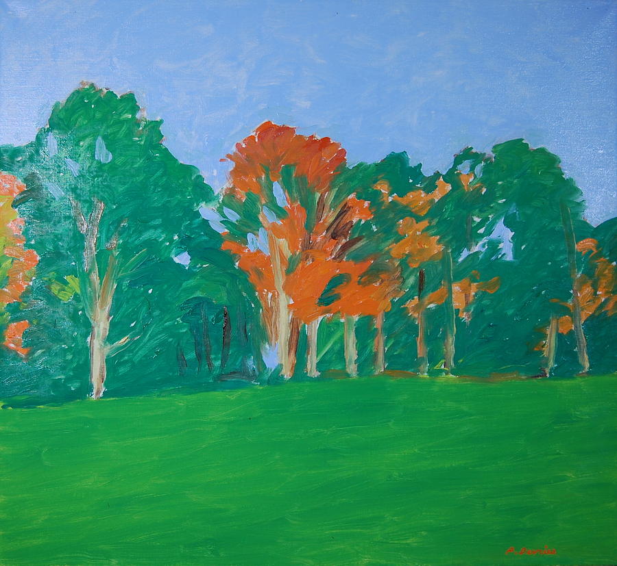 Autumn Trees, Webster Park, 2013 Painting by Peter Devries - Fine Art ...