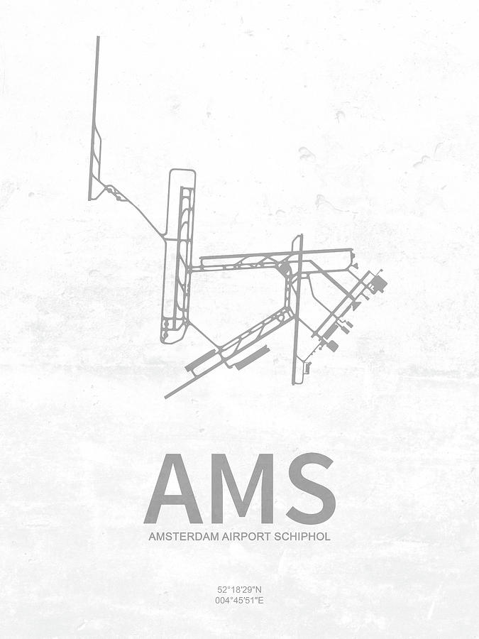 AMS Amsterdam Airport Schiphol in Schiphol Netherlands Runway Si ...