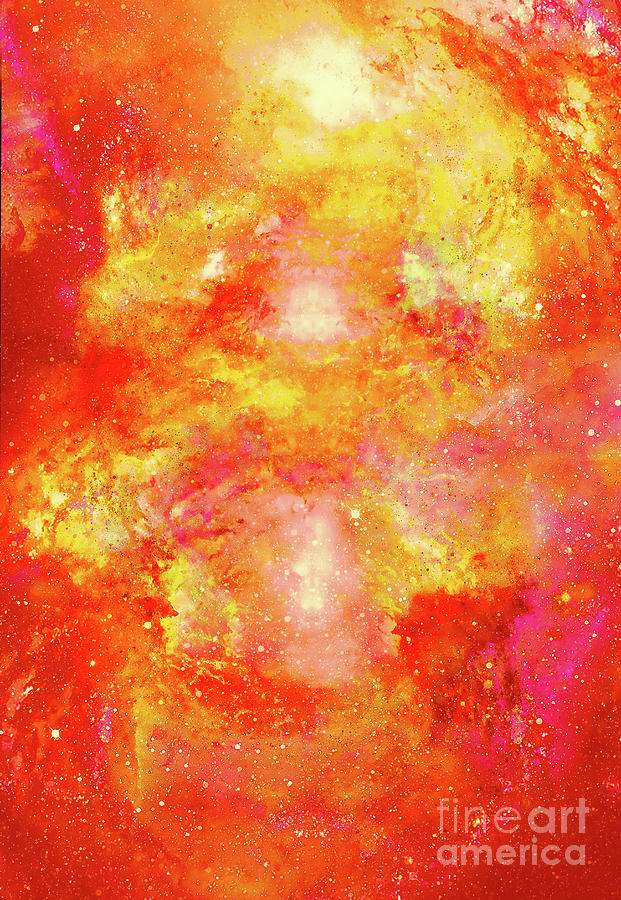 Cosmic space and stars, color cosmic abstract background. Fire effect in space. Digital Art by ...
