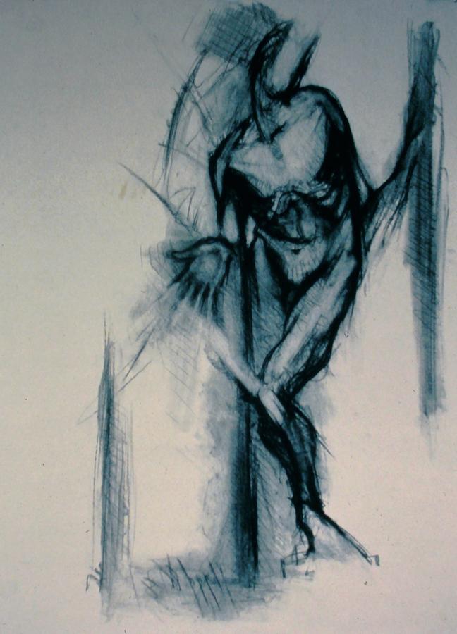 Anguish Drawing by Robert Hoggard