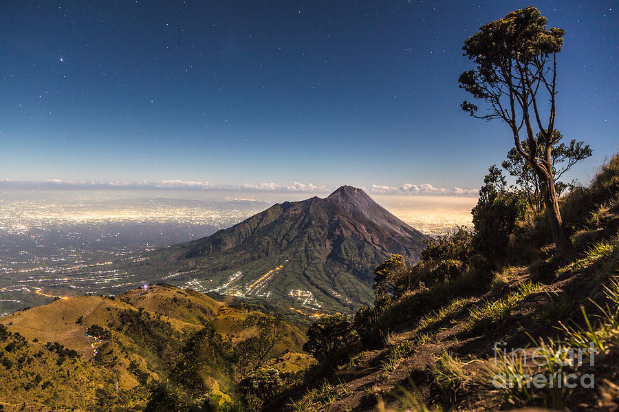 A view of Merapi volcano in Java in Indonesia Photograph by Didier ...
