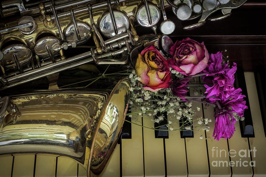 Flowers Saxophone Piano Photograph by Ezume Images - Fine Art America