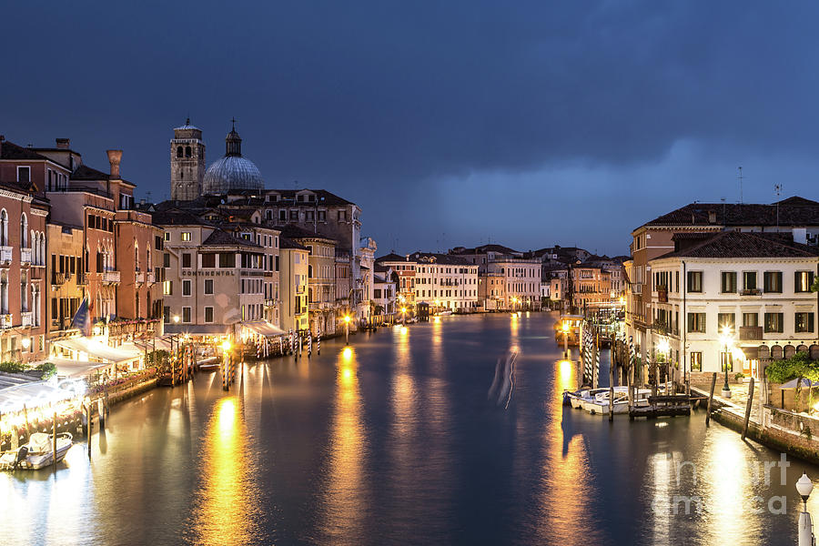 A night view of the Grand Canal in Venice Photograph by Didier Marti ...