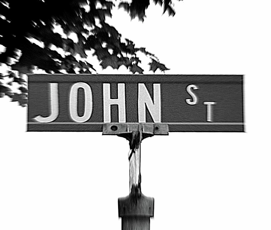 JO - A Street Sign Named John Photograph by Jenifer West - Fine Art America
