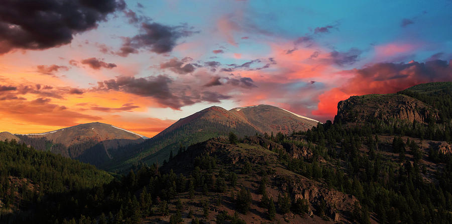 A View from the Alpine Loop at Sunset in the San Juan Mountains Digital ...