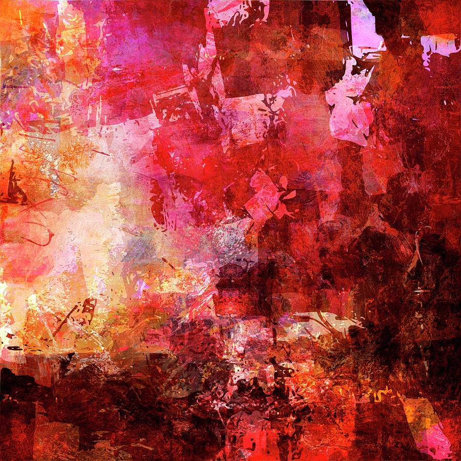 Abstract in Red Painting by Lucy Chiffon - Fine Art America