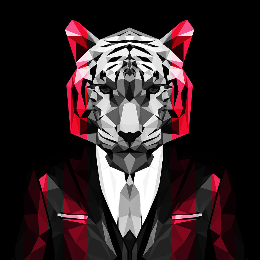 Abstract Tiger Digital Art by Filip Aleksandrov