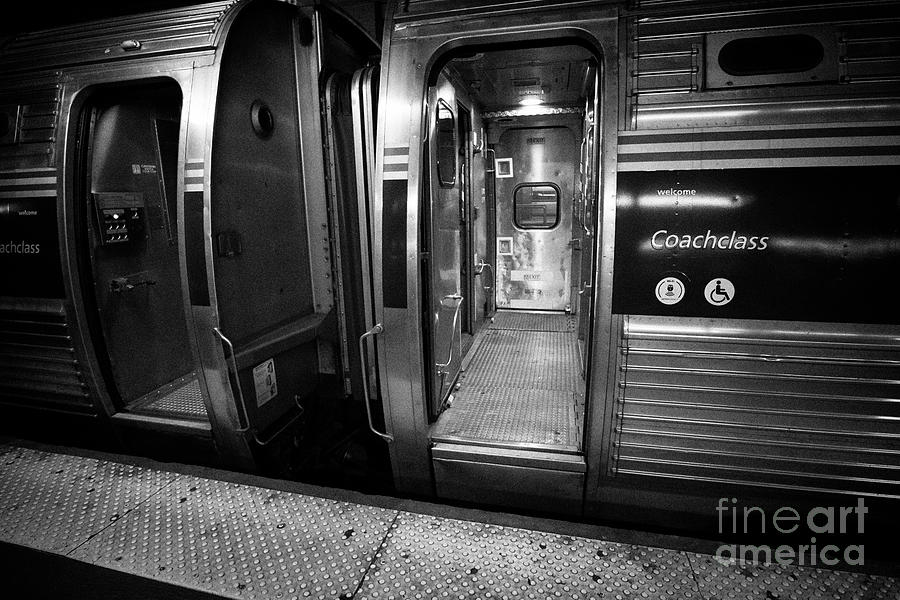 amtrak coachclass train carriages at penn station New York City USA ...