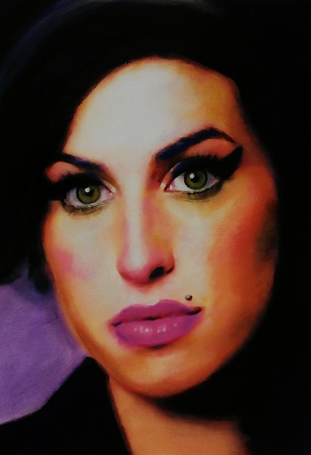 Amy Winehouse Pastel by Mandy Thomas - Pixels