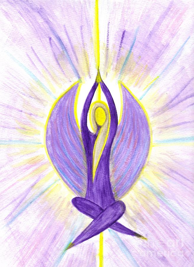 Angel of Contemplation Painting by Konstadina Sadoriniou - Pixels