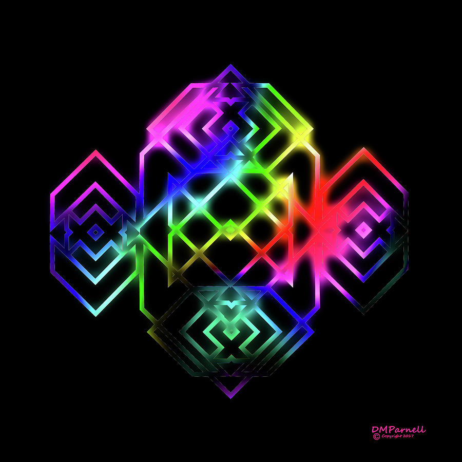 Angular Neon Digital Art by Diane Parnell - Fine Art America
