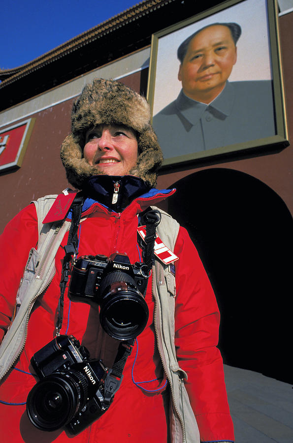 Ann Purcell under Mao Portrait Photograph by Carl Purcell - Fine Art ...